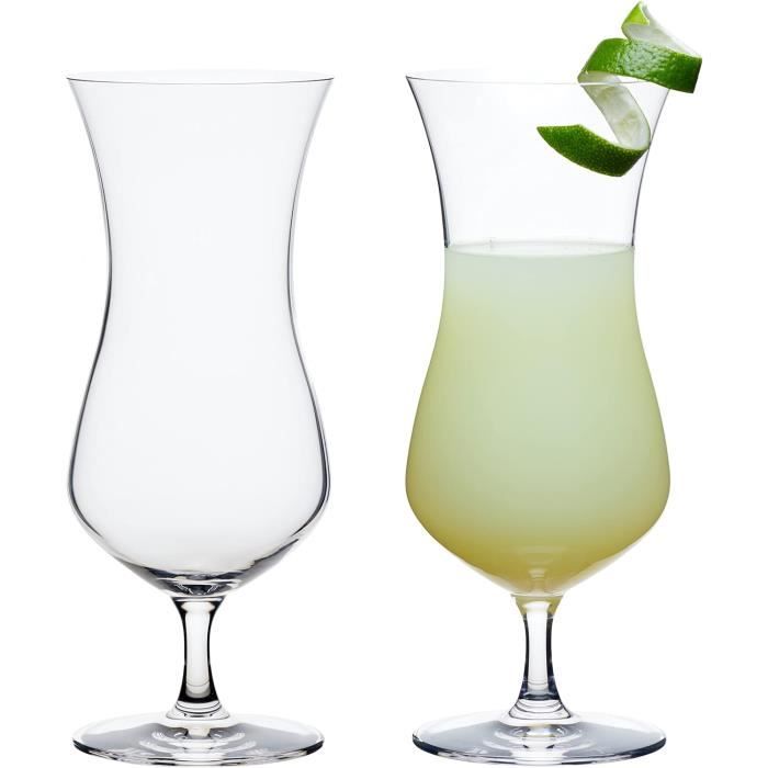 Lot De 2 Verres À Cocktail En Cristal Hurricane 530 Ml – Verres À Pina ...