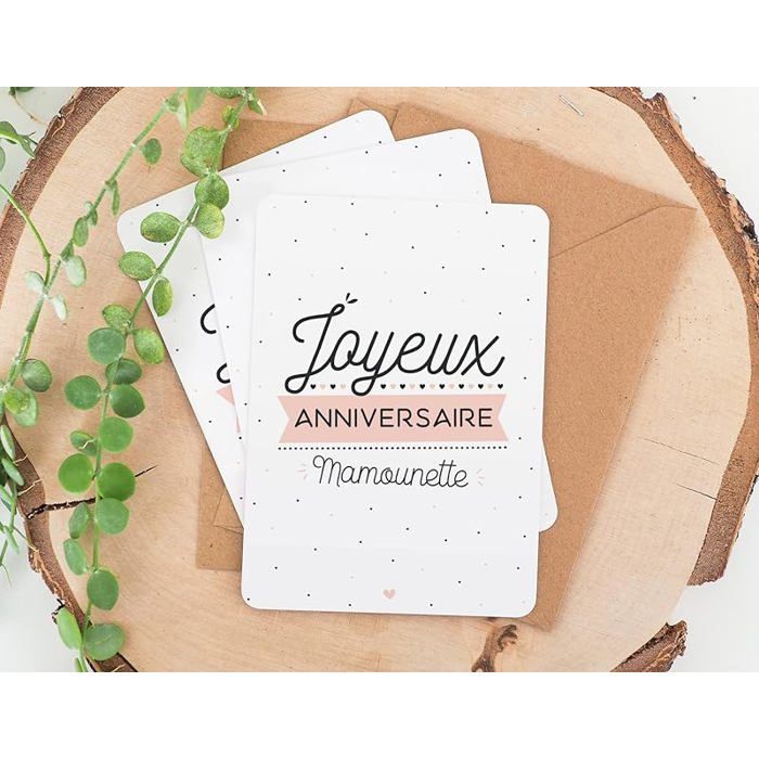 Carte Anniversaire - Joyeux Anniversaire Mamounette | Livrée avec ...
