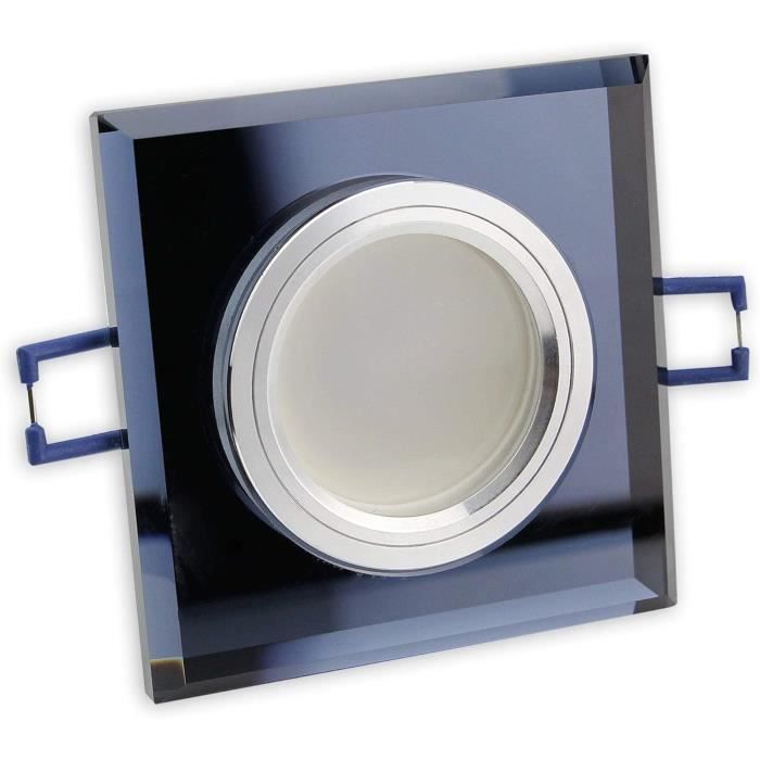 Spot Encastré Noir - Angulaire Led Verre 7 Watts Blanc Neutre 12V ...