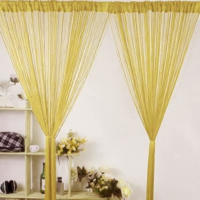 Rideau à Fil de Porte DIY 100 200cm Voilage Anti Mouche Installation ...