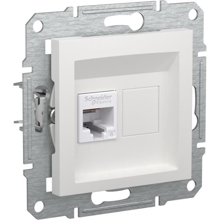 Asfora Eph4770121D Prise Réseau Rj45 Cat.6E Encastrée 1 Compartiment ...