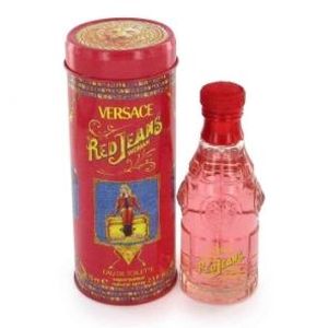 Armani red jeans perfume store