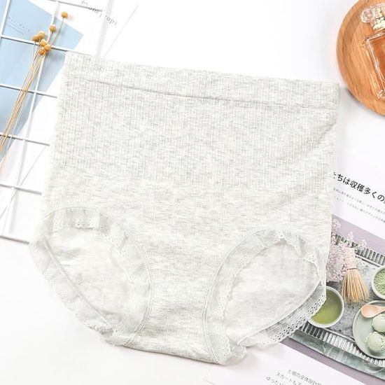 Culotte Pour Femme Nouvelle de ventre sans couture taille haute respirante à bord de dentelle ...