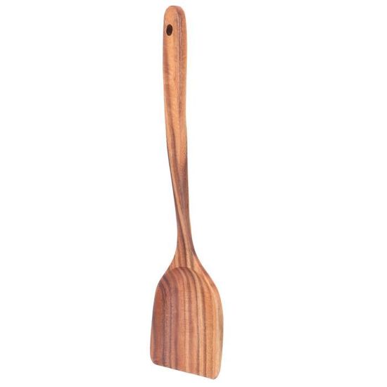 TMISHION Spatule en bois Pelle en bois à long manche Rotateur de ...