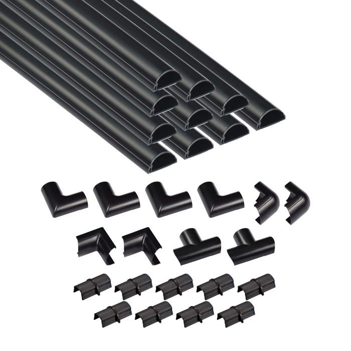 Moulure - goulotte - cache fil - plinthe - gaine range-fil - clips D ...