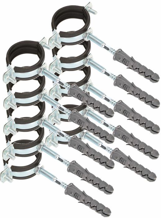 Collier de serrage avec joint en caoutchouc - Kotarbau - 6/4'' - Lot de ...