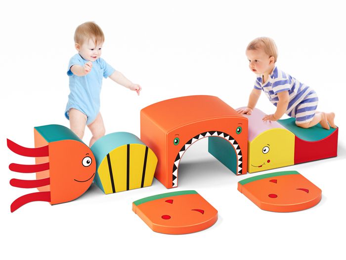 6 en 1 Blocs de Construction en Mousse pour bébé, Jouets éducatifs ...