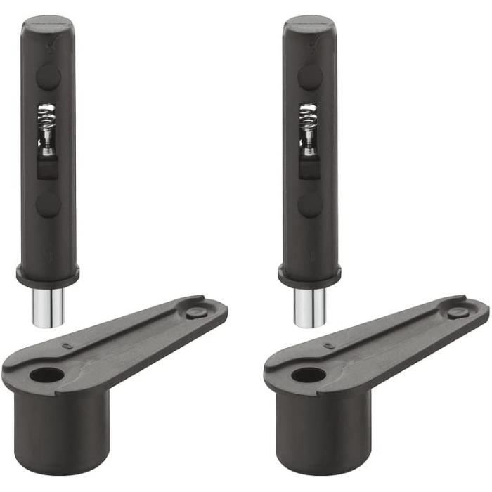 2x pivot de porte universel noir à enfoncer pour meuble bois placard ...