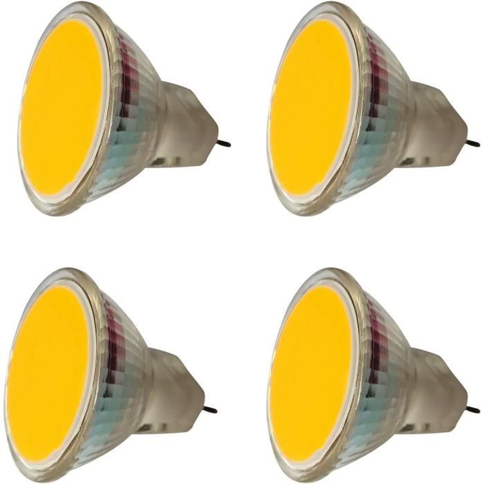3W Mr11 Gu4.0 Ampoules Led Cob,Équivalent Ampoules Halogènes 20W,Ac Dc 12V G4-Gu4-Gz4 Base,200Lm ...