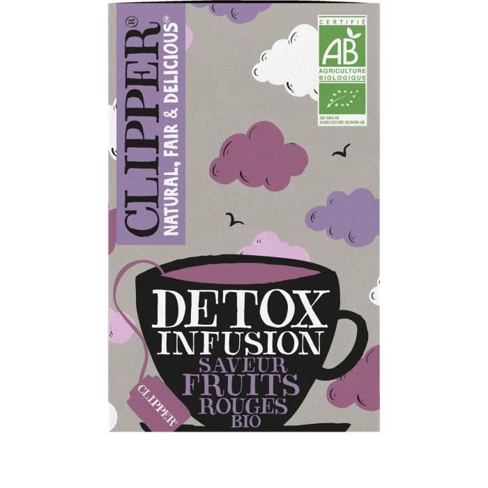 LOT DE 6 - CLIPPER - Détox Infusion Fruits Rouges hibiscus orties bio ...