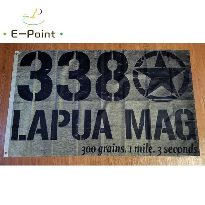 338 Lapua Mag Gun Drapeau 3ft * 5ft (90 * 150cm) Taille Décorations De ...