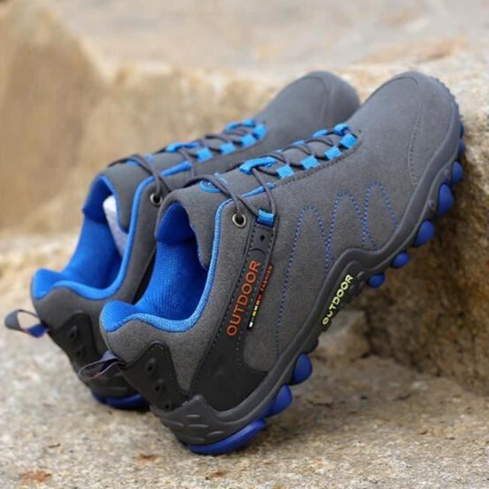 Chaussures Marche-Rando Homme Trekking Suédé Cuir Imperméablre Outdoor ...