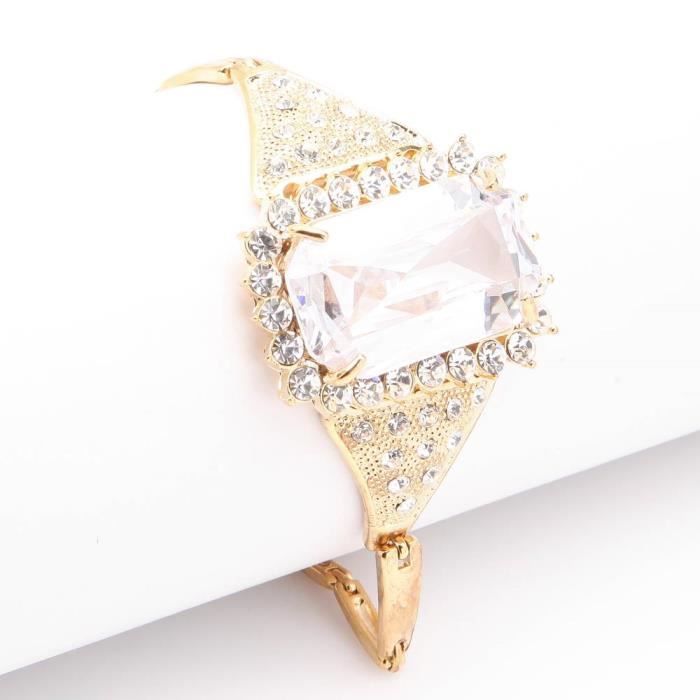 NEOGLORY INSTRUCTION OR PLAQUÉ DIAMANT CLAIR GRAND BRACELET 370221 - Achat / Vente bracelet ...