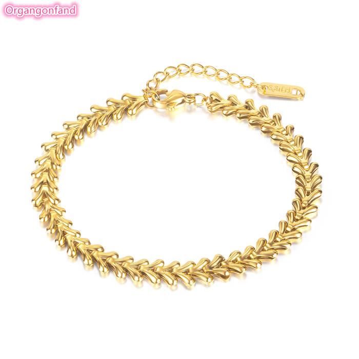 Bracelet femme-Bracelet en arête de poisson en forme de c ur au design ...