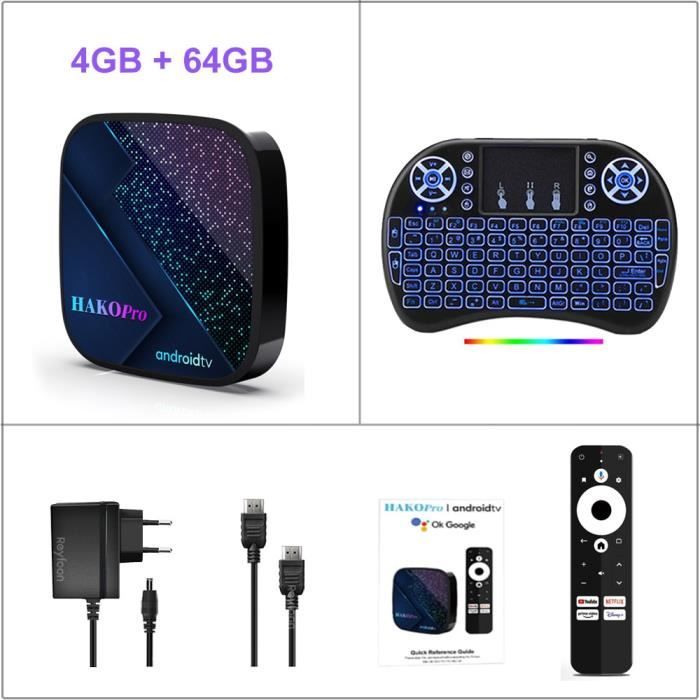 HAKO-Pro TV Box,Android 11,Amlogic S905Y4,Netflix,Google Ignore ...