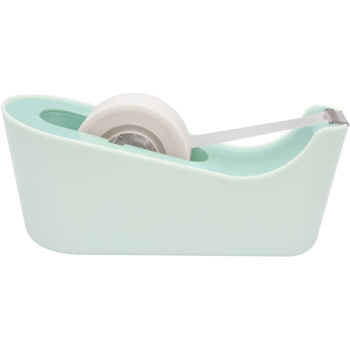 SCOTCH Dévidoir C18M Vert menthe + 1 rouleau de ruban Magic - 19 mm x ...
