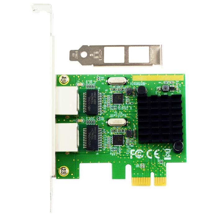 RTL8111G Puce PCI-E X1 Gigabit Double Port Carte RéSeau Bureau Filaire ...