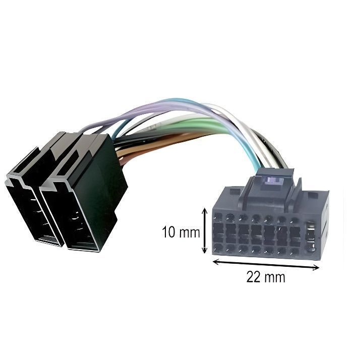Cable adaptateur ISO autoradio JVC KD-R35 KD-R45 KD-R50 KD-R53 KD ...
