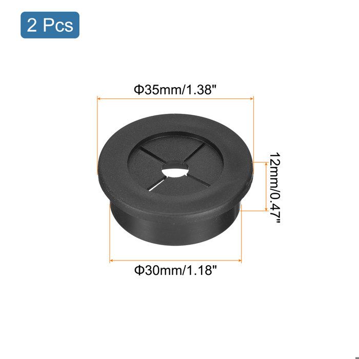 Gaine Fil SOURCING MAP 2Pcs 30mm Passe-Câble en Caoutchouc Flexible ...