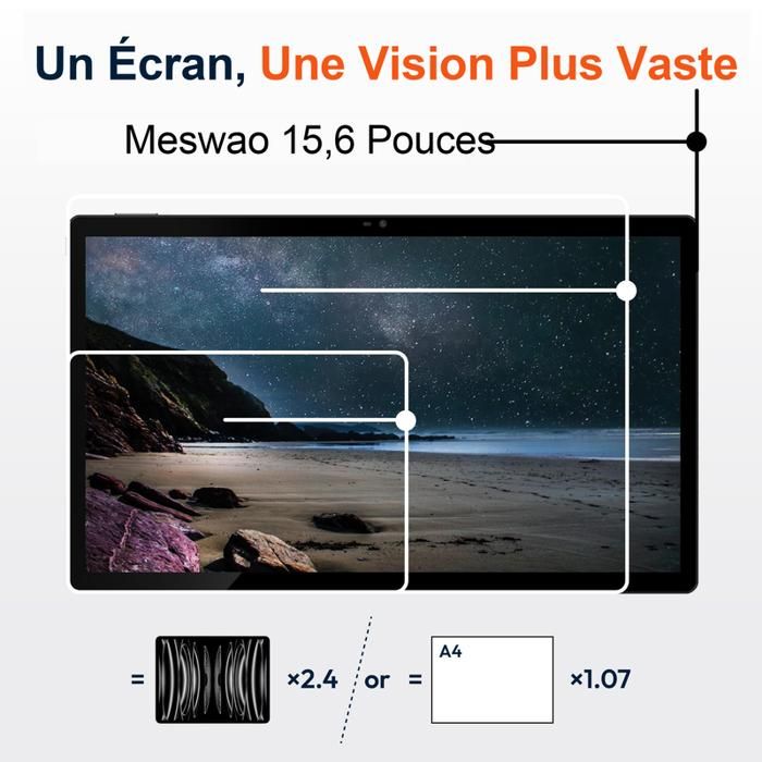 Tablette azamp 15,6 pouces, rapide 30 W, Octa-Core, 16+ 256 GB (1 To TF ...