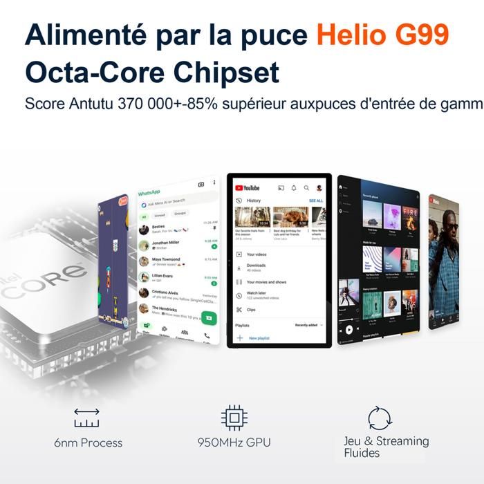Tablette azamp 15,6 pouces, rapide 30 W, Octa-Core, 16+ 256 GB (1 To TF ...