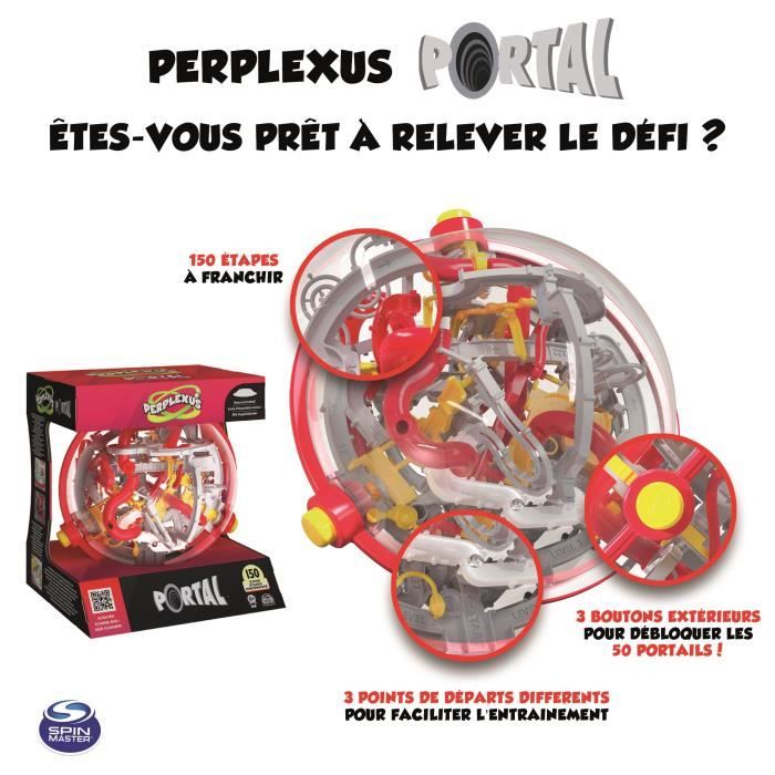 Perplexus Portal Labyrinthe 3D - SPIN MASTER - 150 Défis, 50 Portails ...