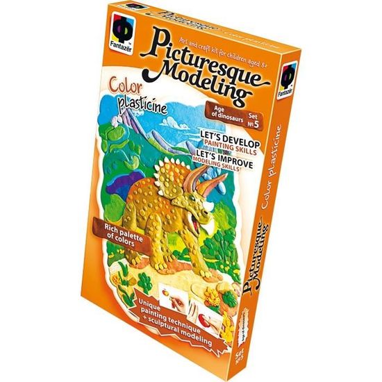 Kit de pâte à modeler Dino Tricératops - Cdiscount Jeux - Jouets