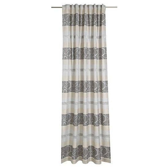 Deko Trend Rideau à Patte Cachée Polyester Gris/cru 245 x 146 x 245 cm ...