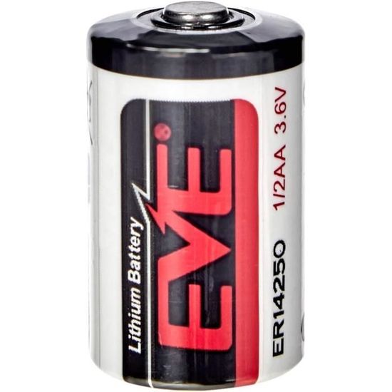 Eve Er14250 Lithium Thionyl Chloride Battery 1-2Aa 3.6V 1200Mah Manufacturing Date January 2018 ...