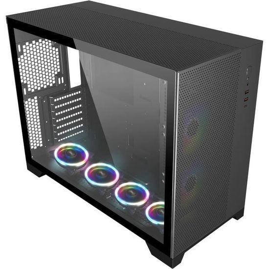 P480Mb-P Boîtier Pc Atx Rgb (4 Ventilateurs Pirate Argb,Gestion Des ...
