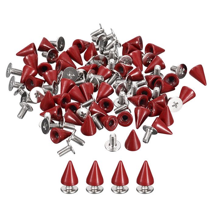Rivet SOURCING MAP 50 Kits 7x10mm Cône Pointes Clous Métal Vis Dos pour ...
