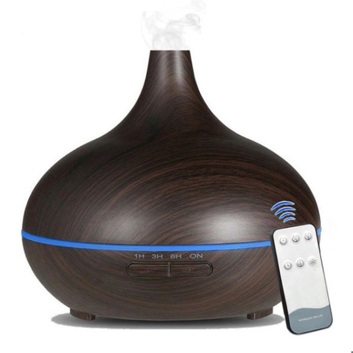 A Diffuseur d'arômes 500mL 0.16kg design esthétique en bois 7 couleurs ...