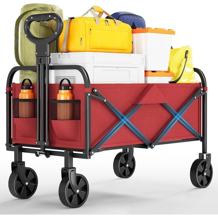 Chariot pliable de 220 L, chariot de plage imperméable supportant jusqu ...