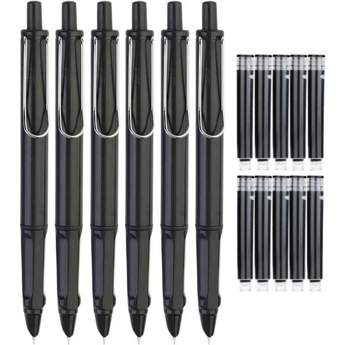 Stylo Plume Rétractable, Stylo Plume À Pression, 6 Stylos À Encre ...