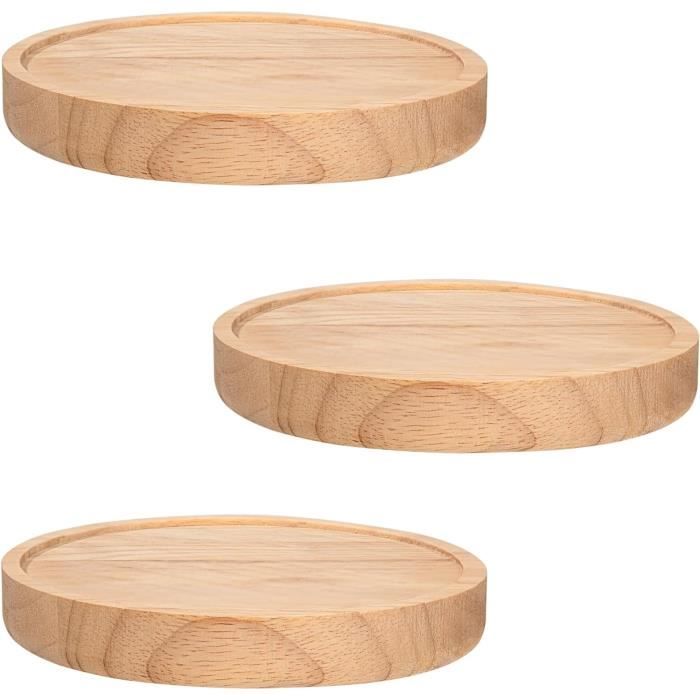 Étagères Murales Bois, Lot de 3 Ronde Étagère Murale Flottante, Petite ...