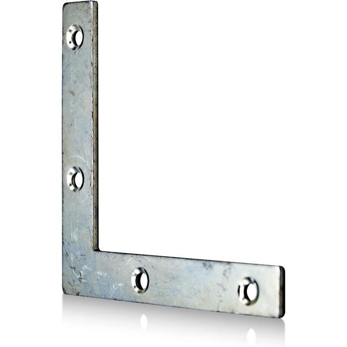 Equerre Plate 12 Pièces Equerre Fixation Forme L 50*50*10*2 mm Acier ...