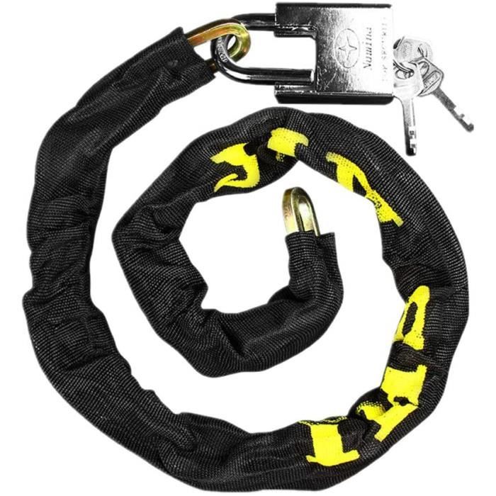 Chaîne antivol Cable antivol Casque de vélo Serrure Roue de vélo ...
