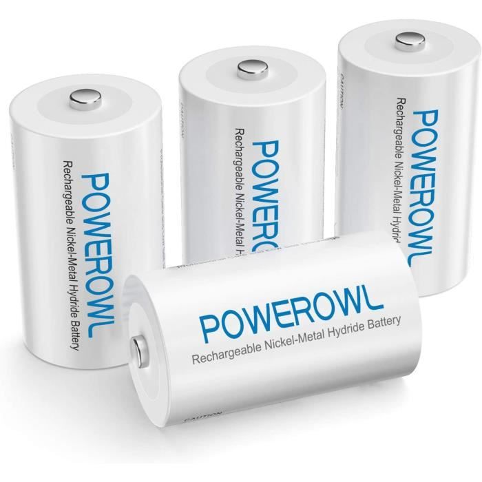Pile LR14 Pré-chargé 5000mAh 1,2V Ni-Mh Rechargeables Pile C,1200 ...