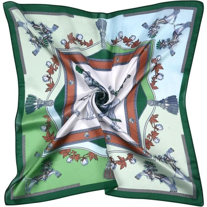 Foulard Carré Femme, 53Cmx53Cm Foulard Pour Femme, Petit Carré ...