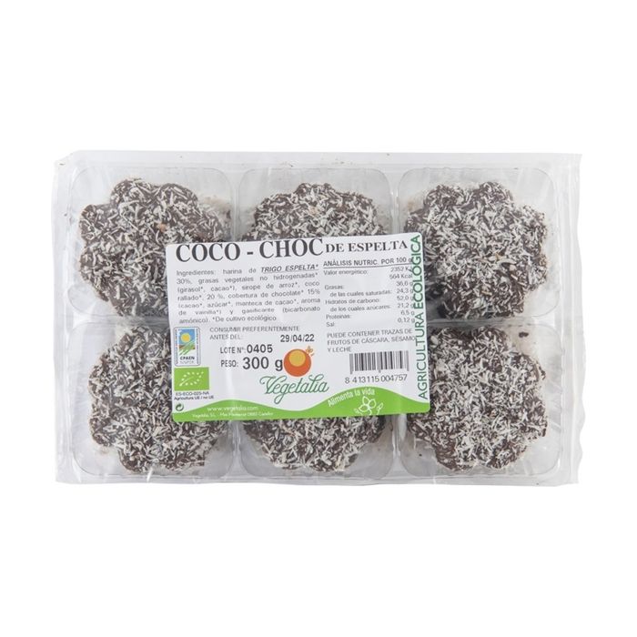 VEGETALIA - Biscuits à la noix de coco - Choco d'épeautre bio 300 g ...