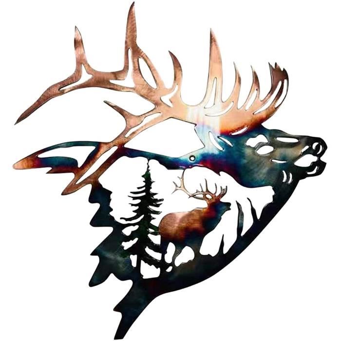 Deer Head Metal Wall Art by Tête De Cerf en Métal Art Sculpture Murale ...
