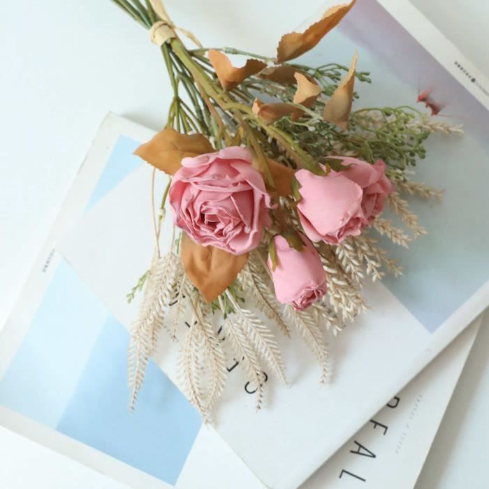 Objets décoratifs,Soie Artificielle Rôti Roses Fleurs Mariage Maison ...