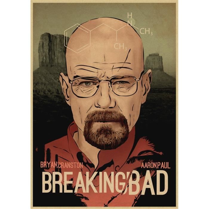 Décoration murale,Breaking Bad poudre Bryan Colin Princeton Vintage ...