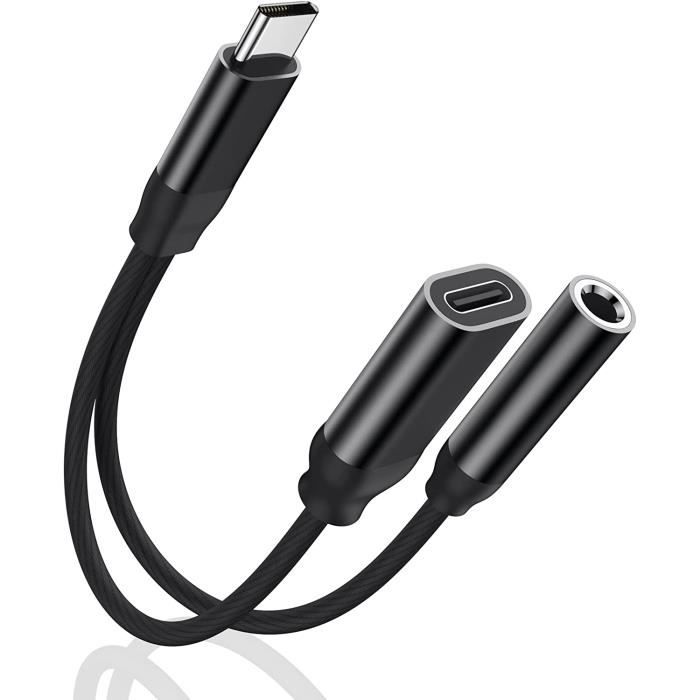 CABLING® Adaptateur USB Type C vers 3,5 mm pour Casque et Chargeur ...