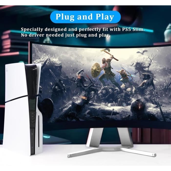 Hub Usb À 4 Ports Pour Accessoires Ps5 Slim, Adaptateur Répartiteur De ...