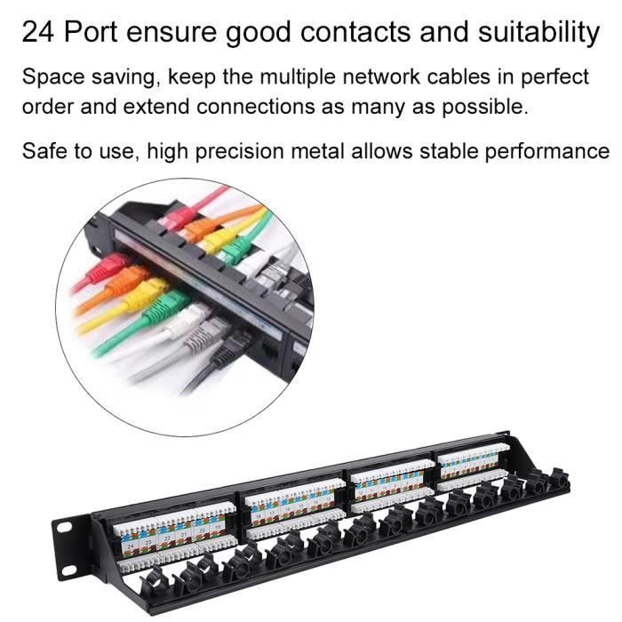 Panneau De Brassage De Données 24-Port As5Ata Cat5E Patch Panel, 24 ...