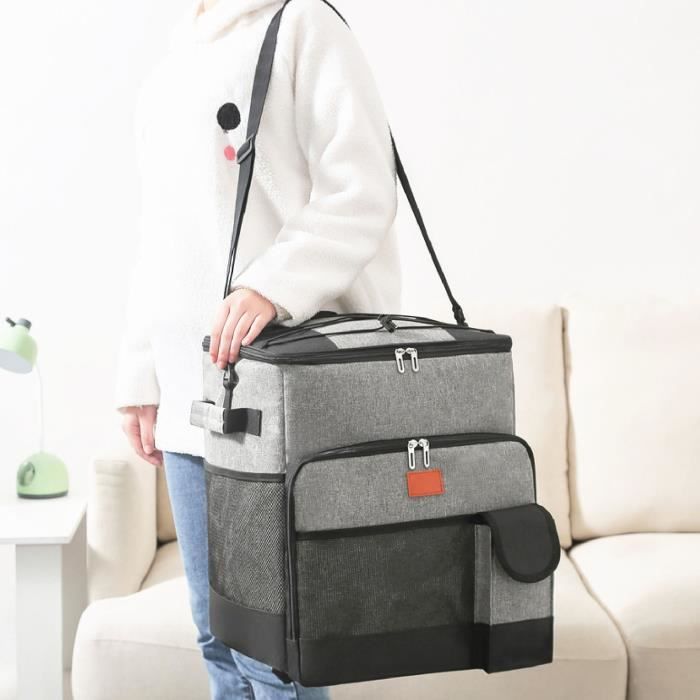 TAM Sac isotherme à roulettes Glacière Roulante, Sac Isotherme Souple ...