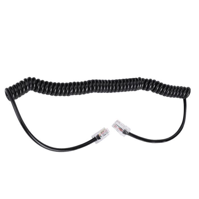 Câble pour micro Icom, RJ45 connecte le câble micro noir RJ45 à 8 ...
