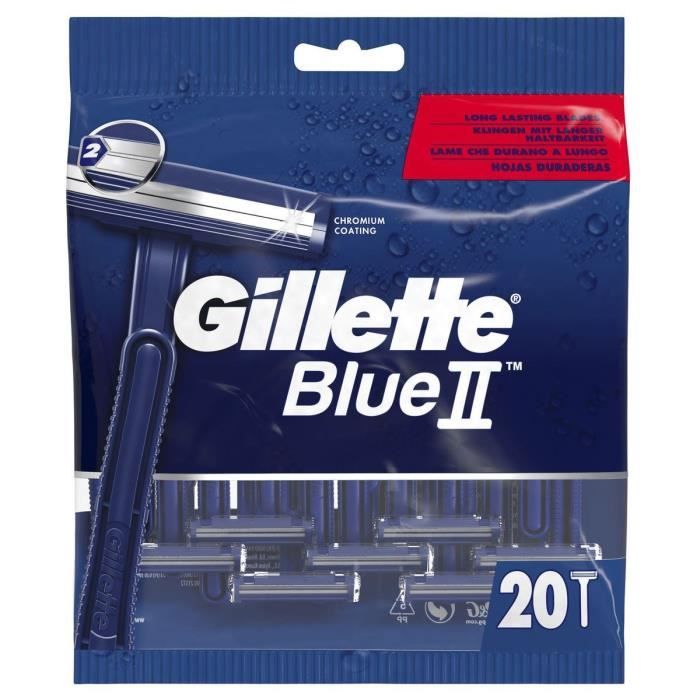 Gillette Blue II Rasoirs Jetables pour homme x20 - Cdiscount Au quotidien