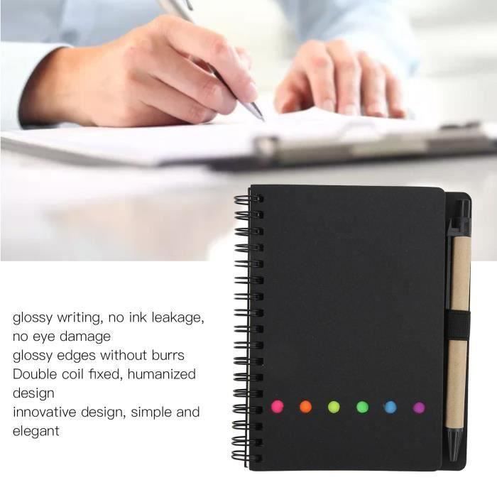 GOODONE-Cahier Bloc-notes Portable Simple Double bobine en cuir avec ...
